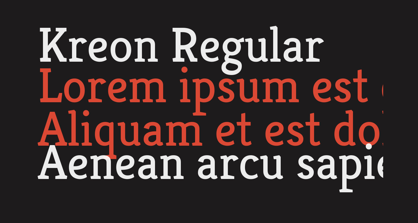 Kreon Regular free Font - What Font Is