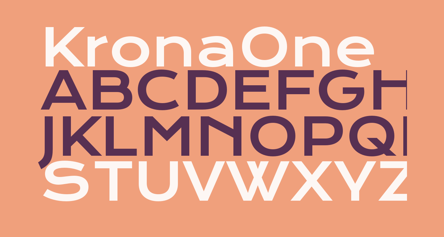 KronaOne free Font - What Font Is
