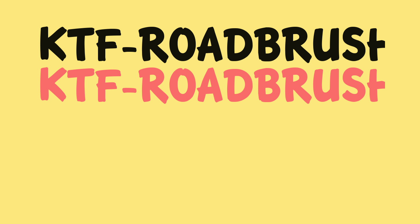 KTF-Roadbrush free Font - What Font Is