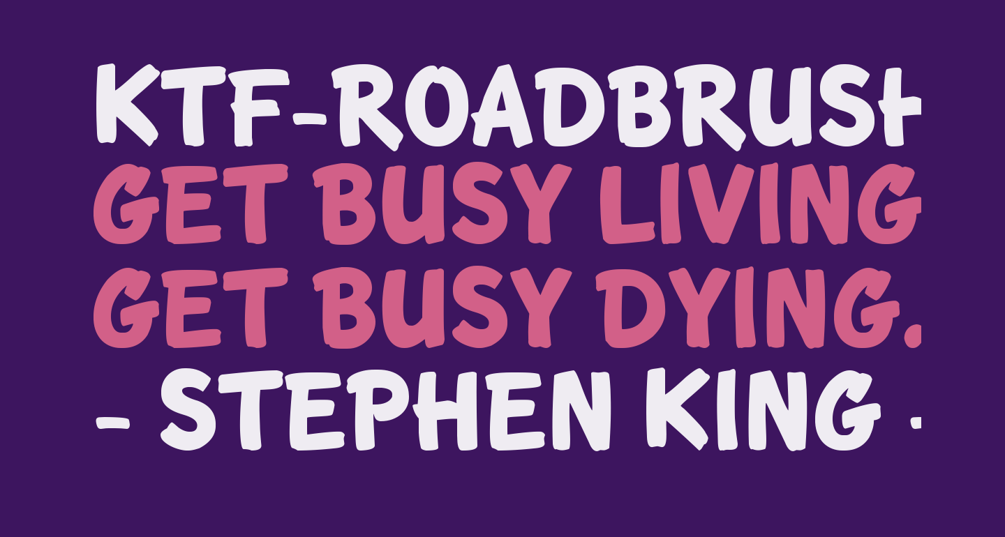 KTF-Roadbrush free Font - What Font Is