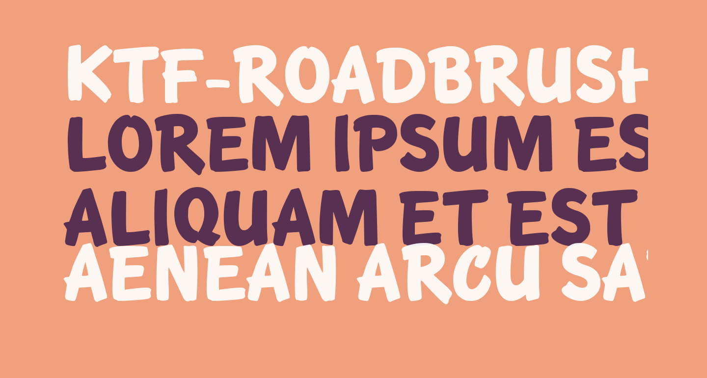KTF-Roadbrush free Font - What Font Is