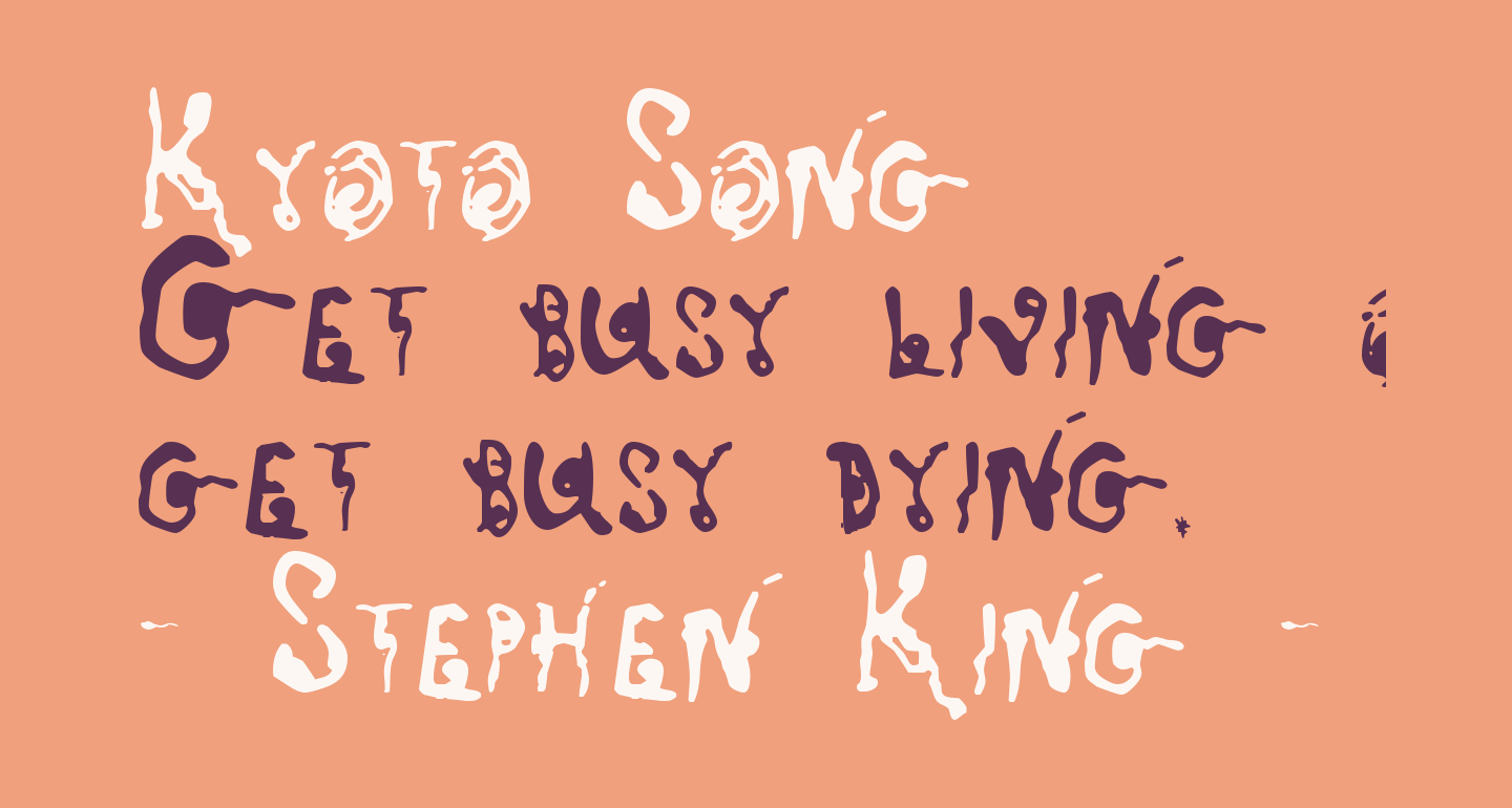 Kyoto Song free Font - What Font Is