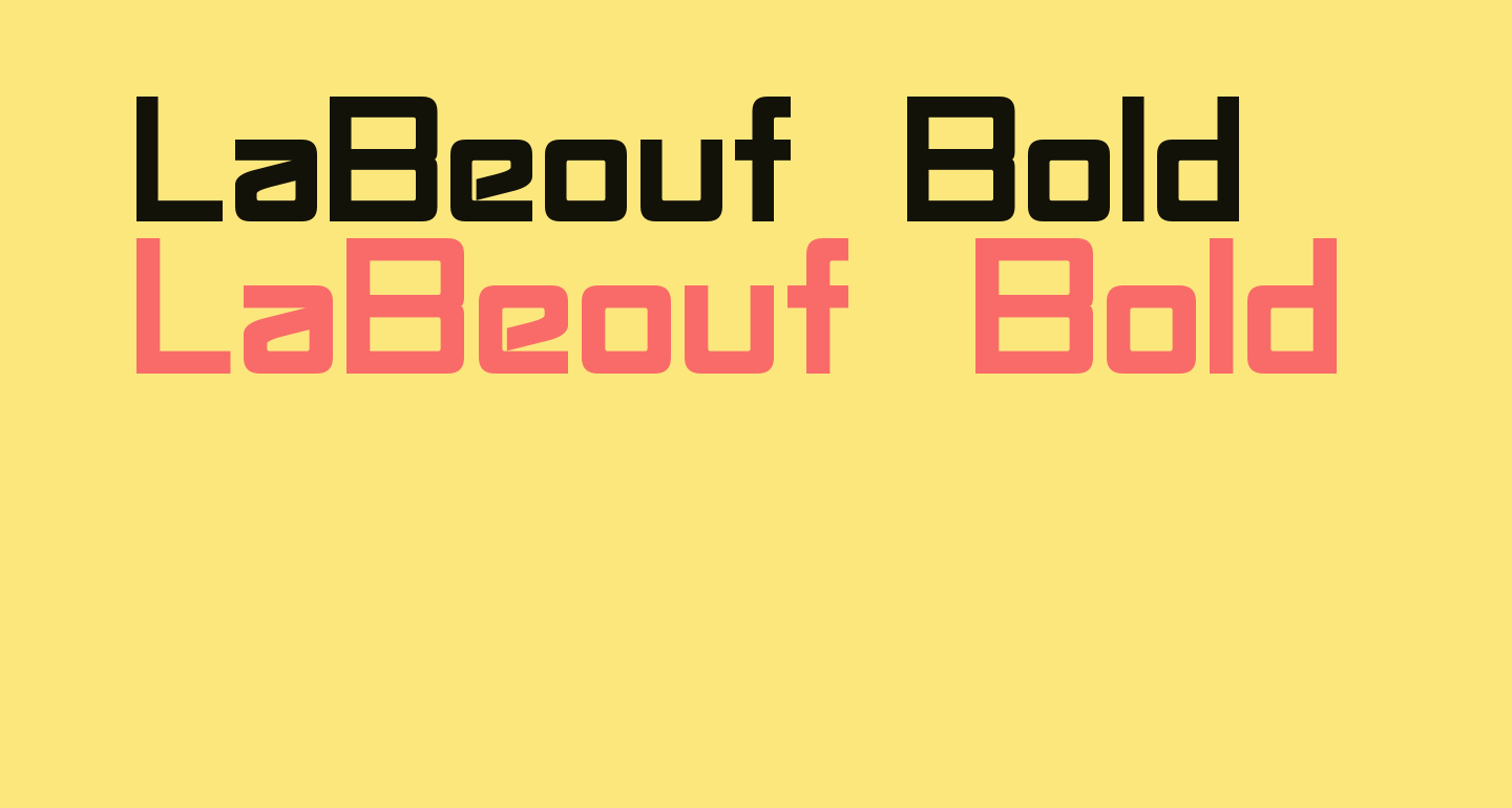 LaBeouf Bold free Font - What Font Is