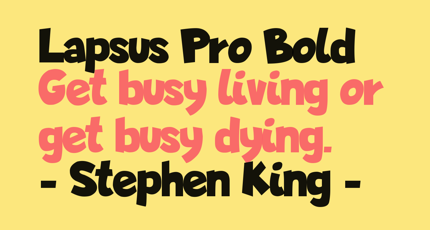 Lapsus Pro Bold free Font - What Font Is