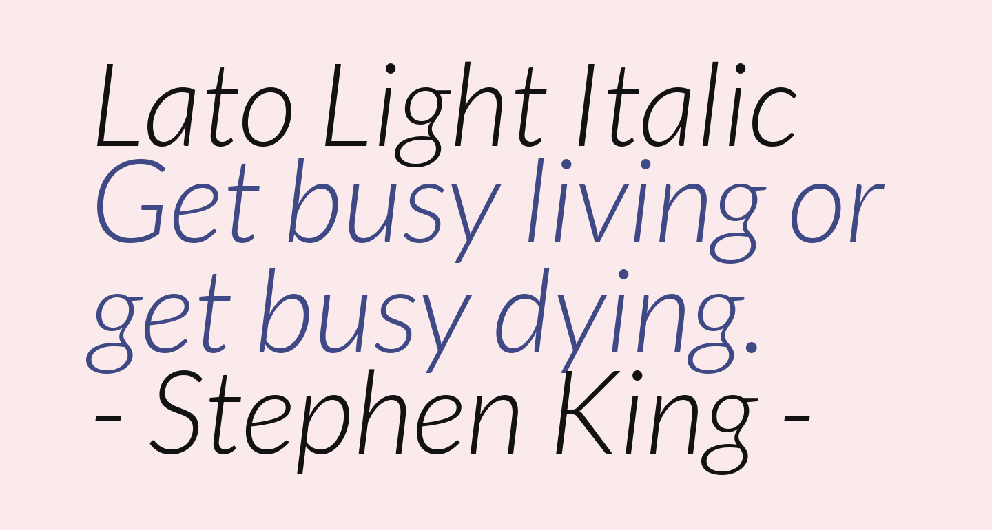 Lato Light Italic free Font - What Font Is