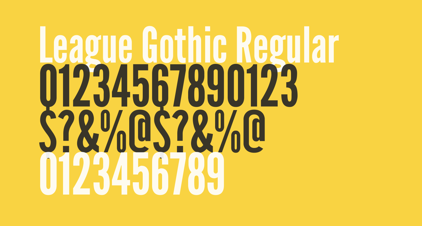 League Gothic Regular free Font - What Font Is