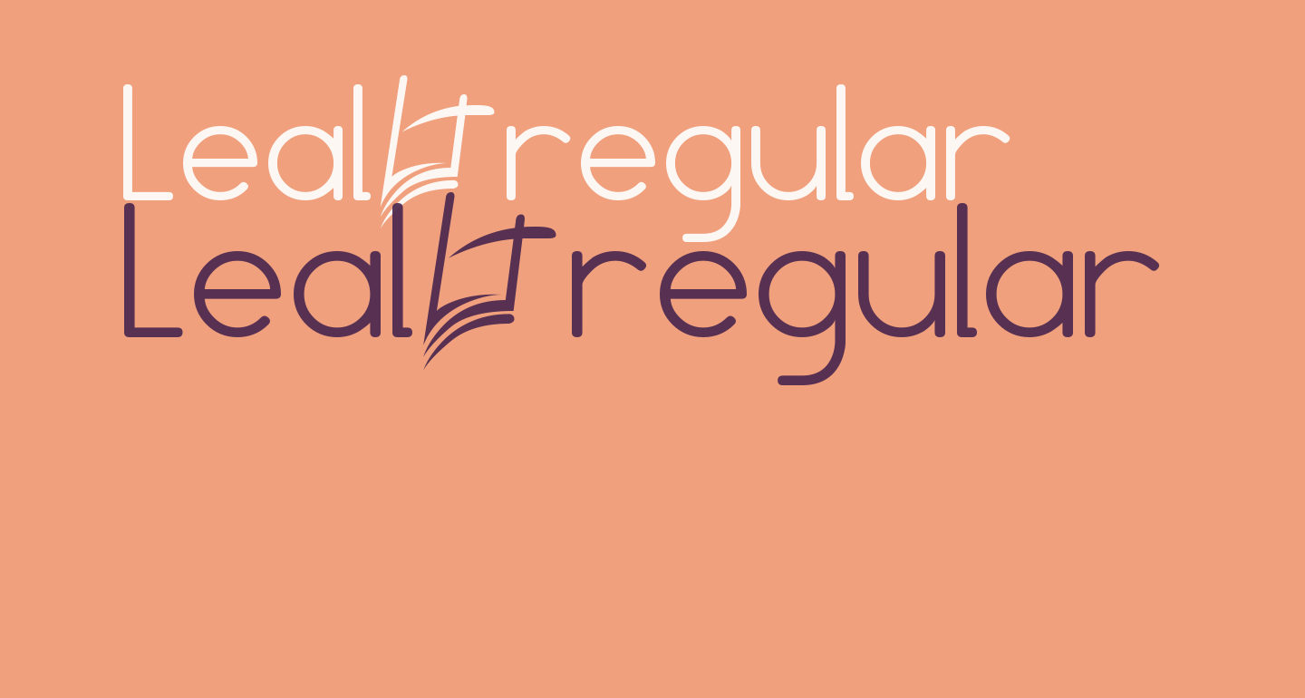 Leal regular free Font - What Font Is