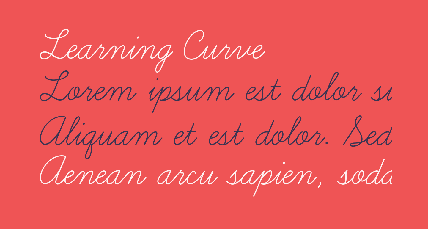 Learning Curve free Font - What Font Is