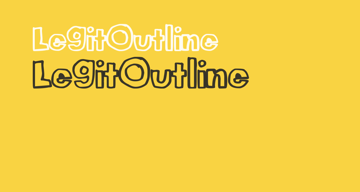LegitOutline free Font - What Font Is
