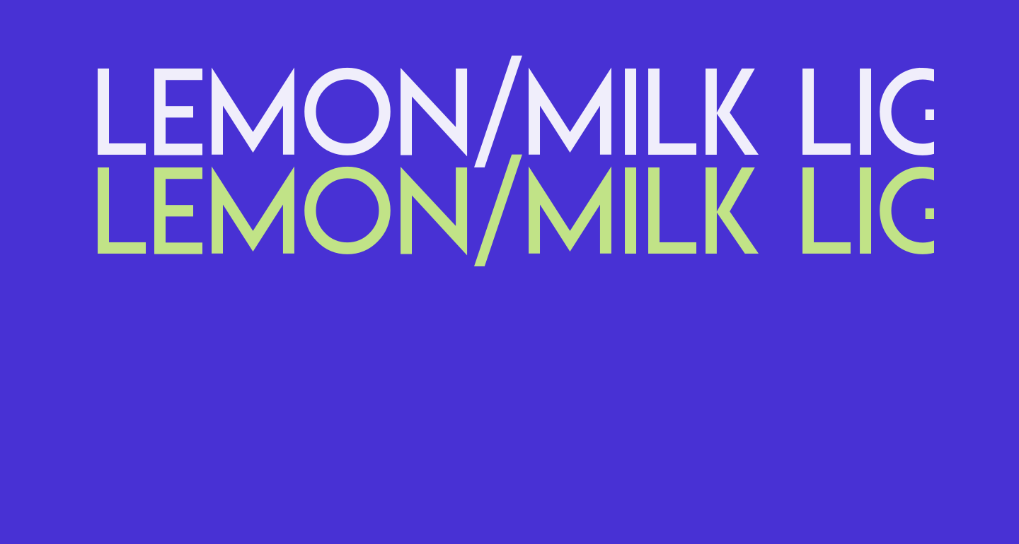 Lemon/Milk light free Font - What Font Is