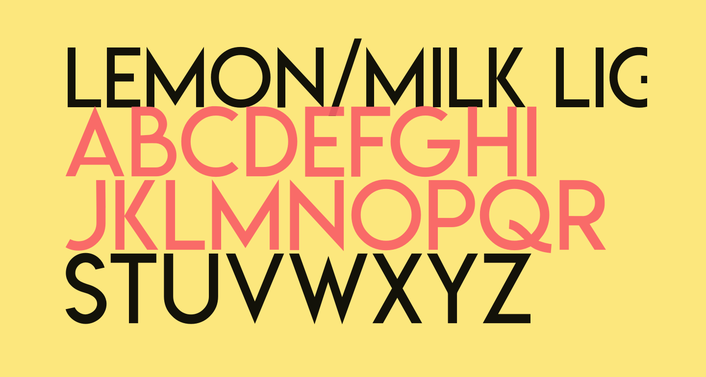 Lemon/Milk light free Font - What Font Is