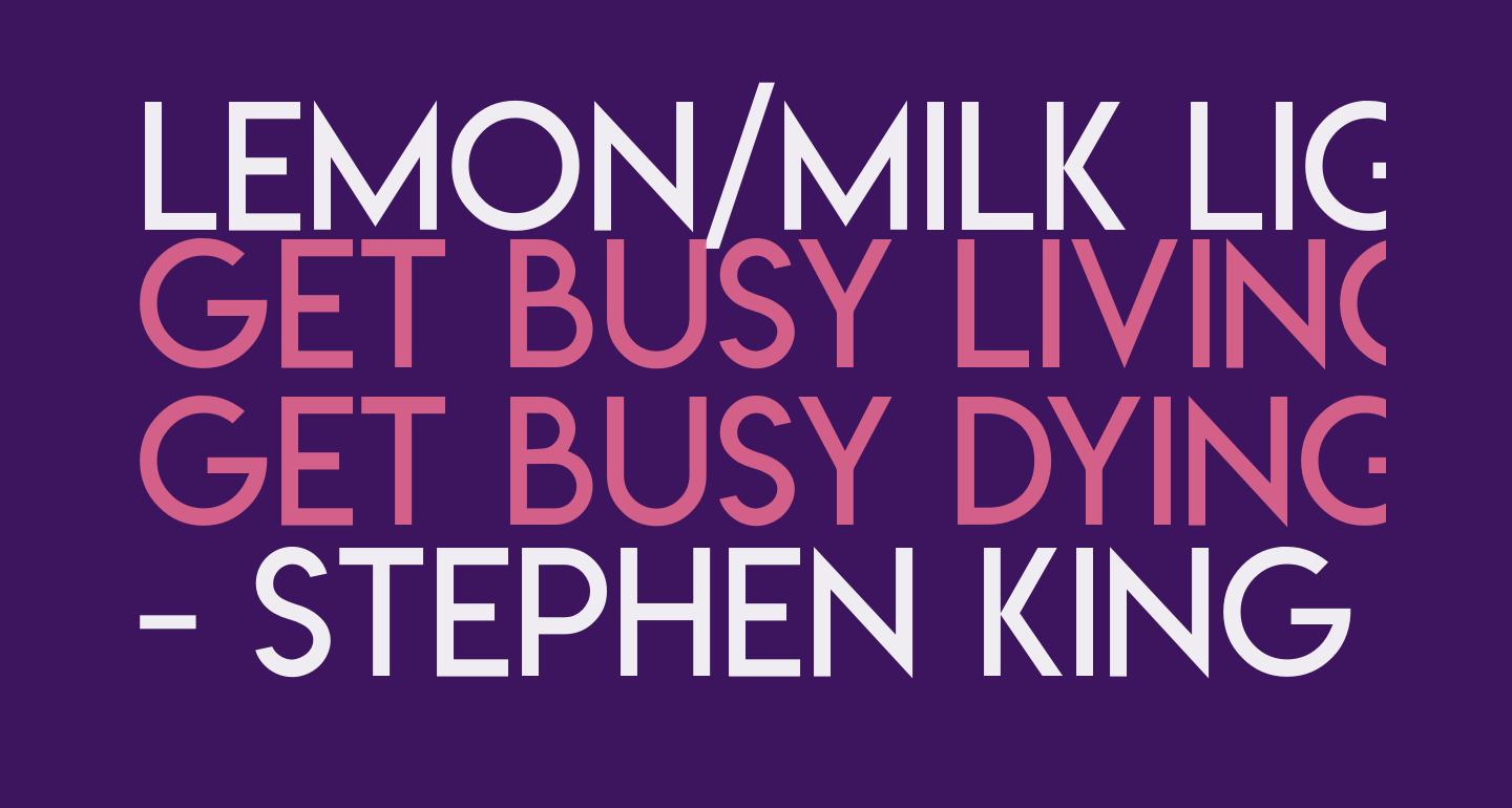 Lemon/Milk light free Font - What Font Is