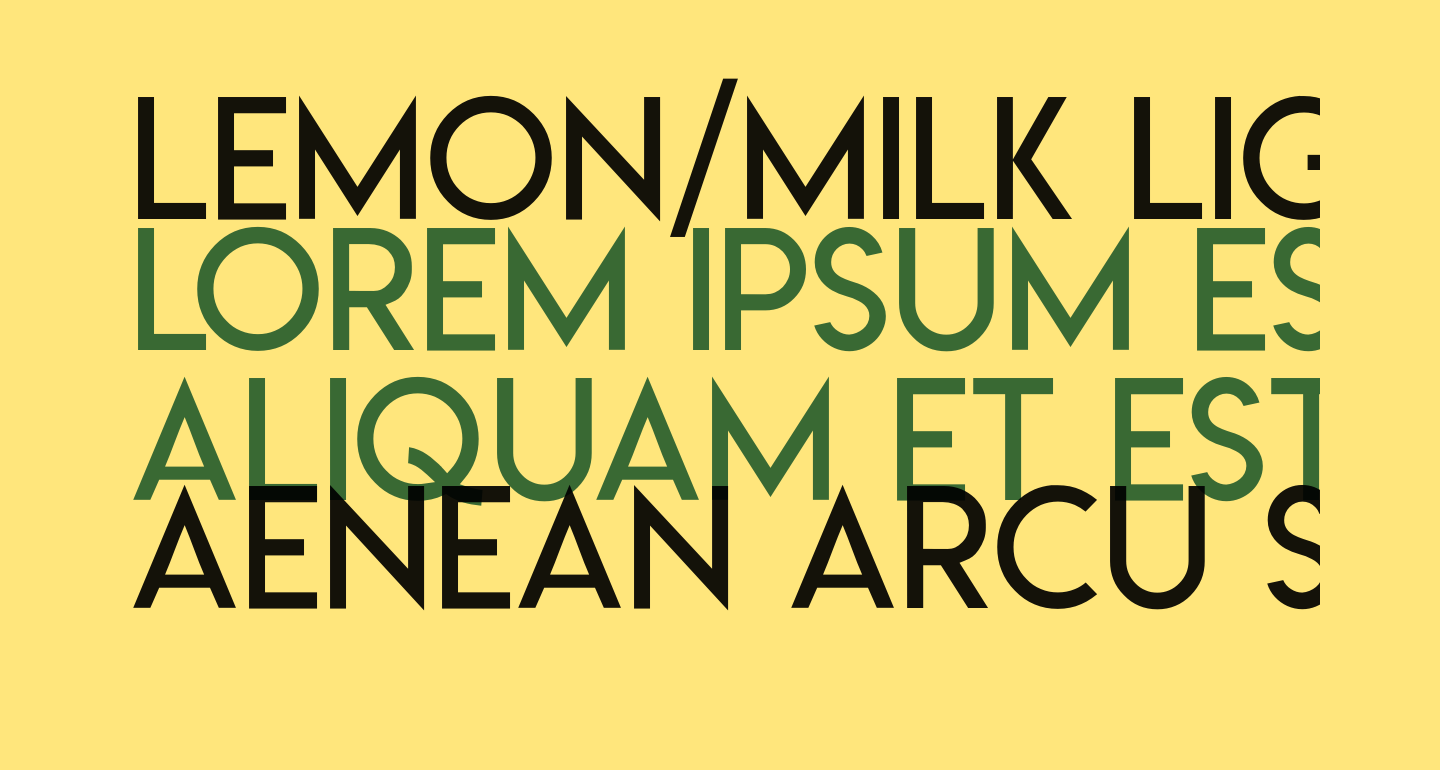 Lemon/Milk light free Font - What Font Is
