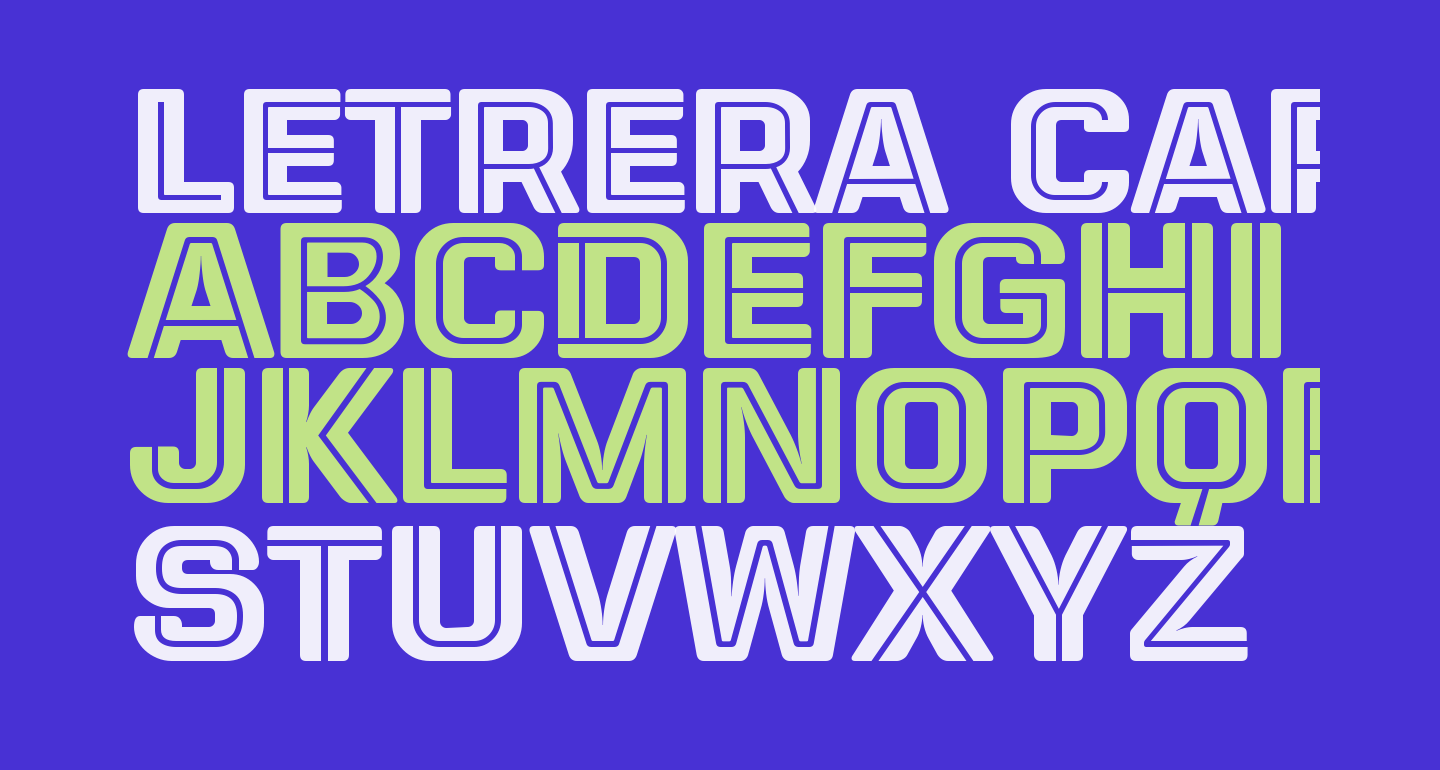 Letrera Caps Inline free Font - What Font Is
