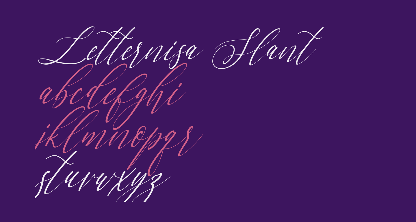 Letternisa Slant free Font - What Font Is