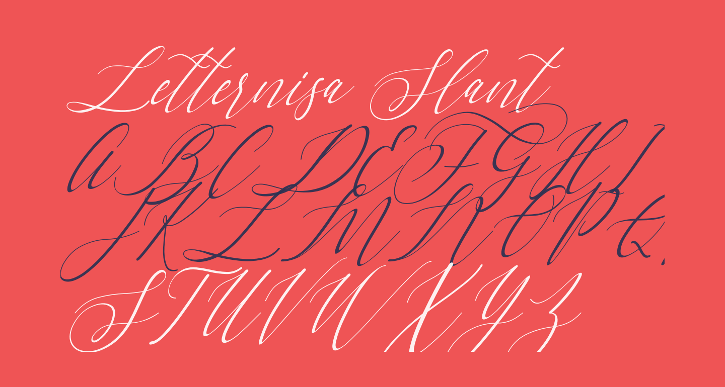 Letternisa Slant free Font - What Font Is