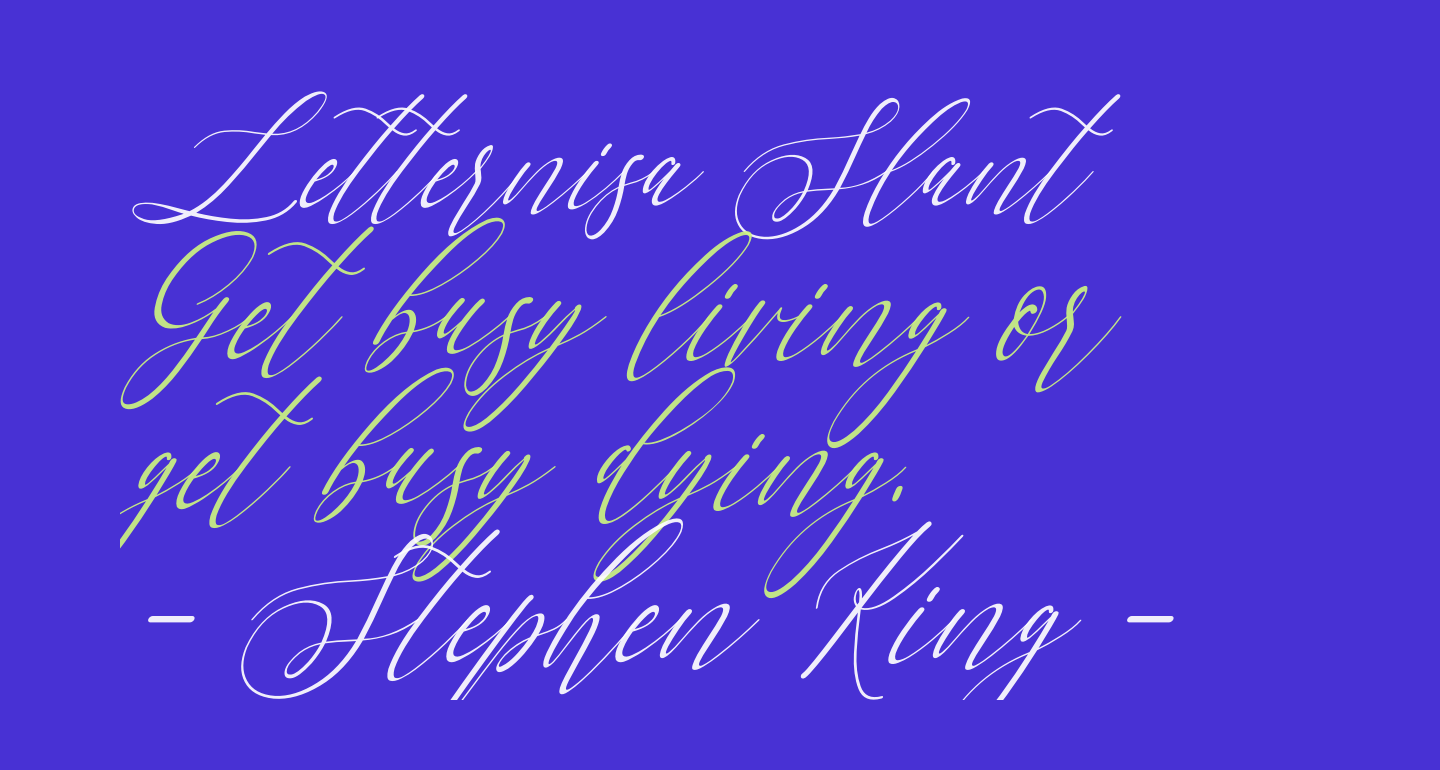 Letternisa Slant free Font - What Font Is