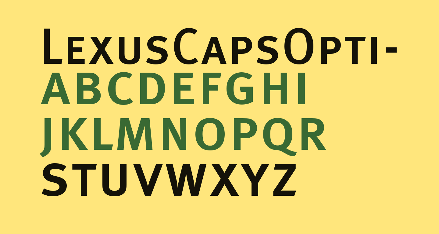 LexusCapsOpti-Medium free Font - What Font Is
