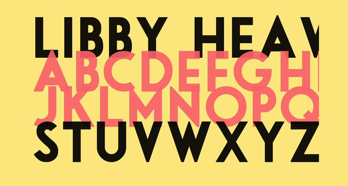 Libby Heavy:Version 1.00 free Font - What Font Is