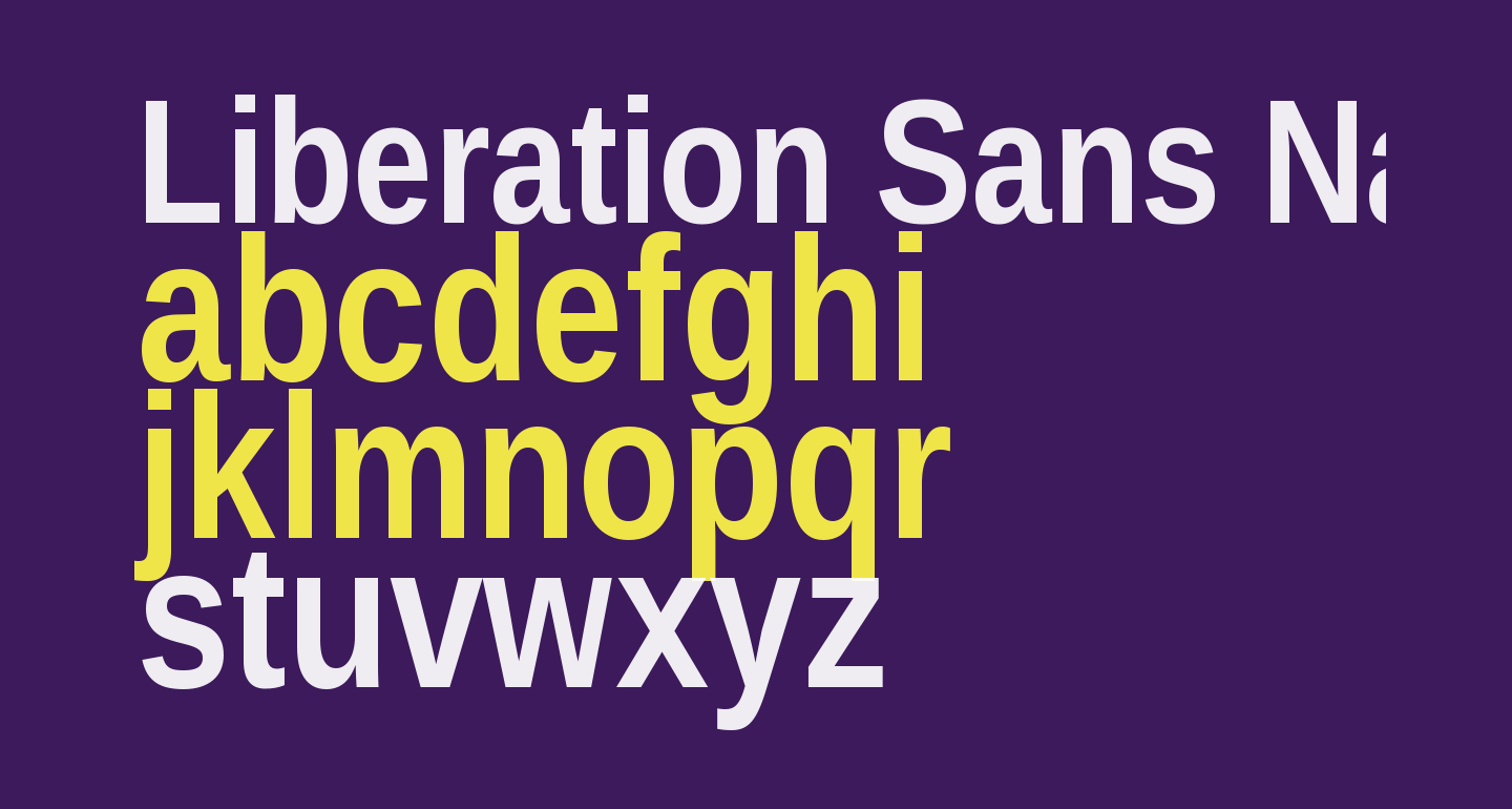 Liberation Sans Narrow Bold free Font - What Font Is