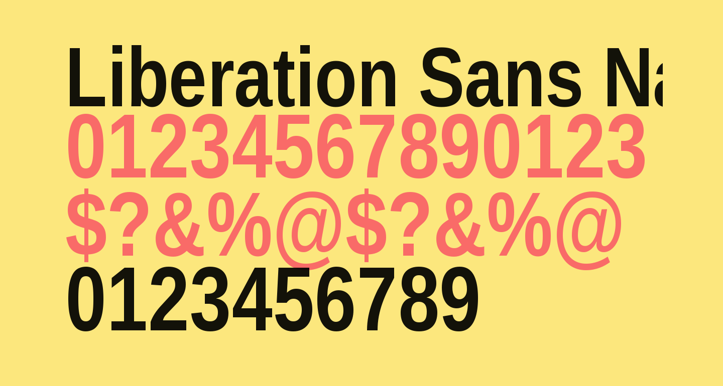 Liberation Sans Narrow Bold free Font - What Font Is