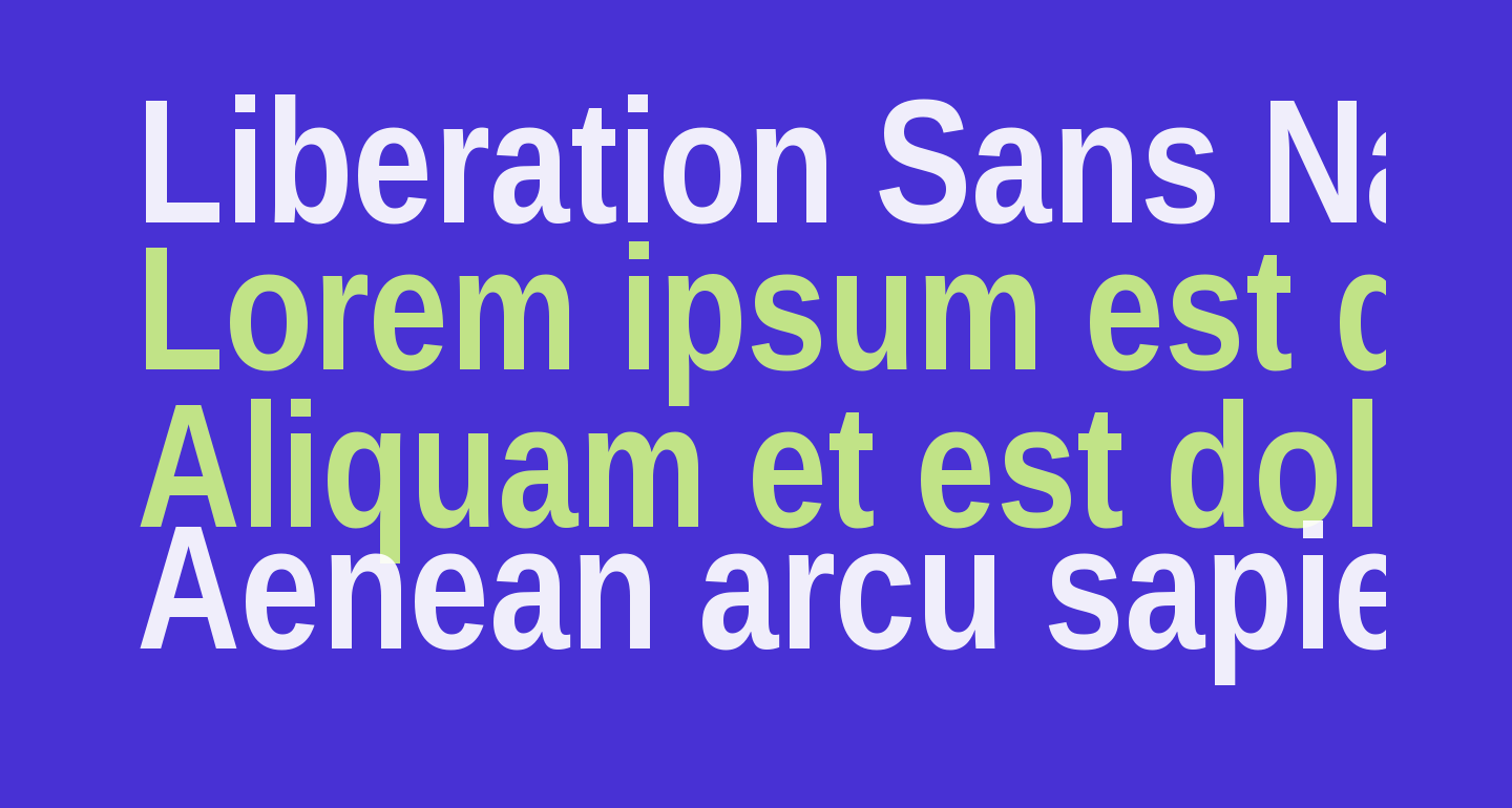 Liberation Sans Narrow Bold free Font - What Font Is