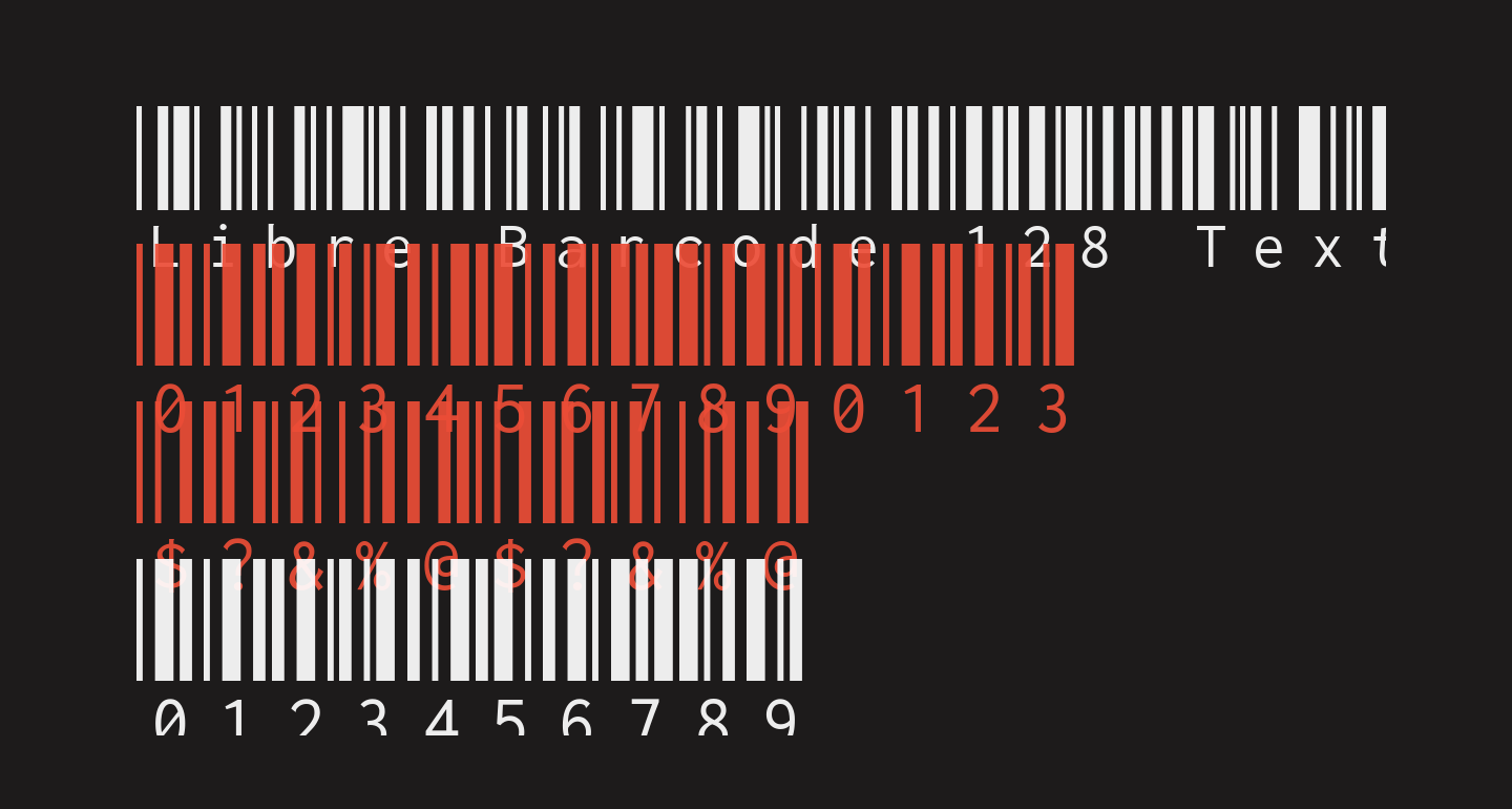 Libre Barcode 128 Text Regular free Font - What Font Is