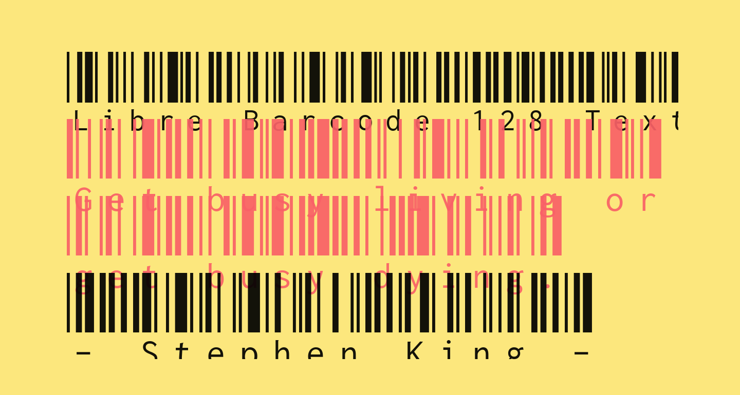 Libre Barcode 128 Text Regular free Font - What Font Is