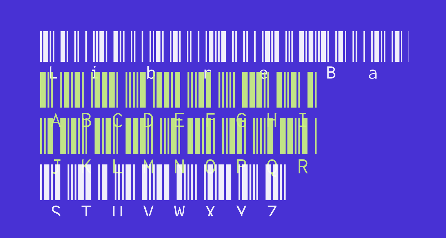 Libre Barcode 39 Extended Text Regular free Font - What Font Is