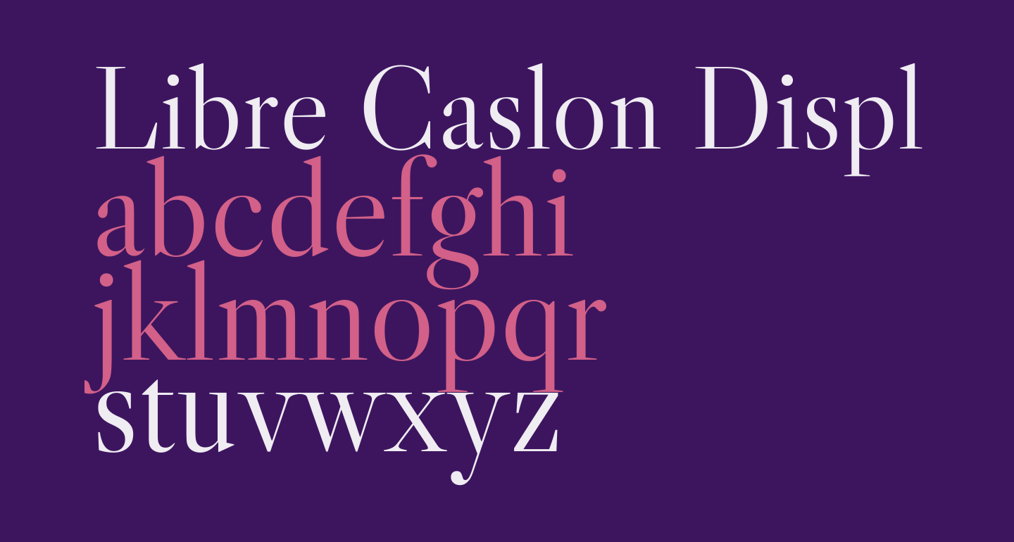 Libre Caslon Display free Font - What Font Is