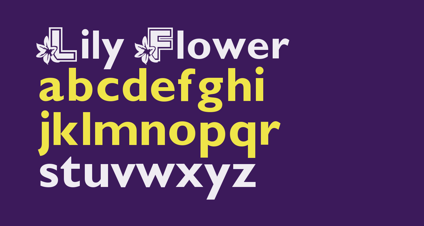 Lily Flower free Font - What Font Is