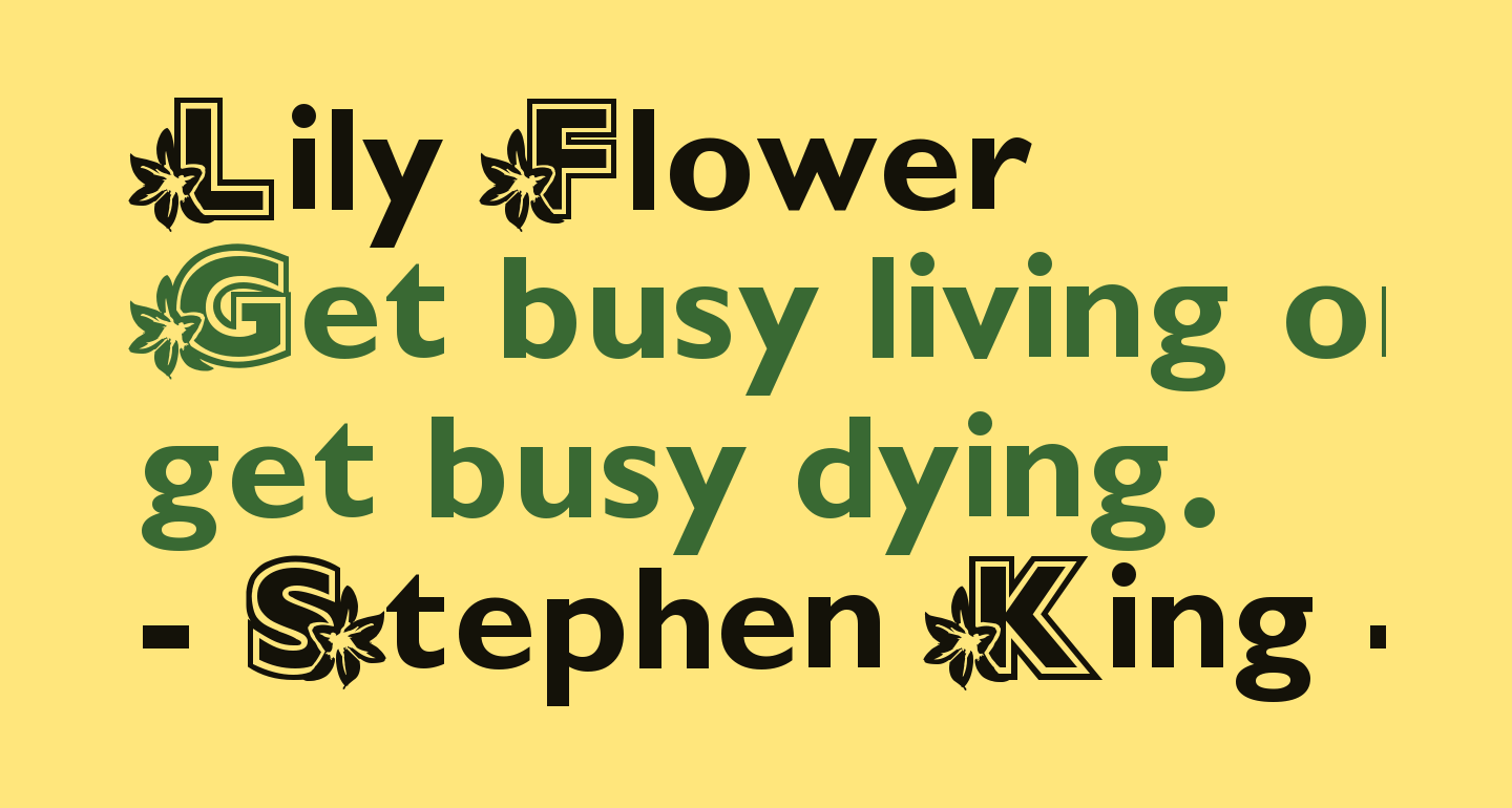 Lily Flower free Font - What Font Is