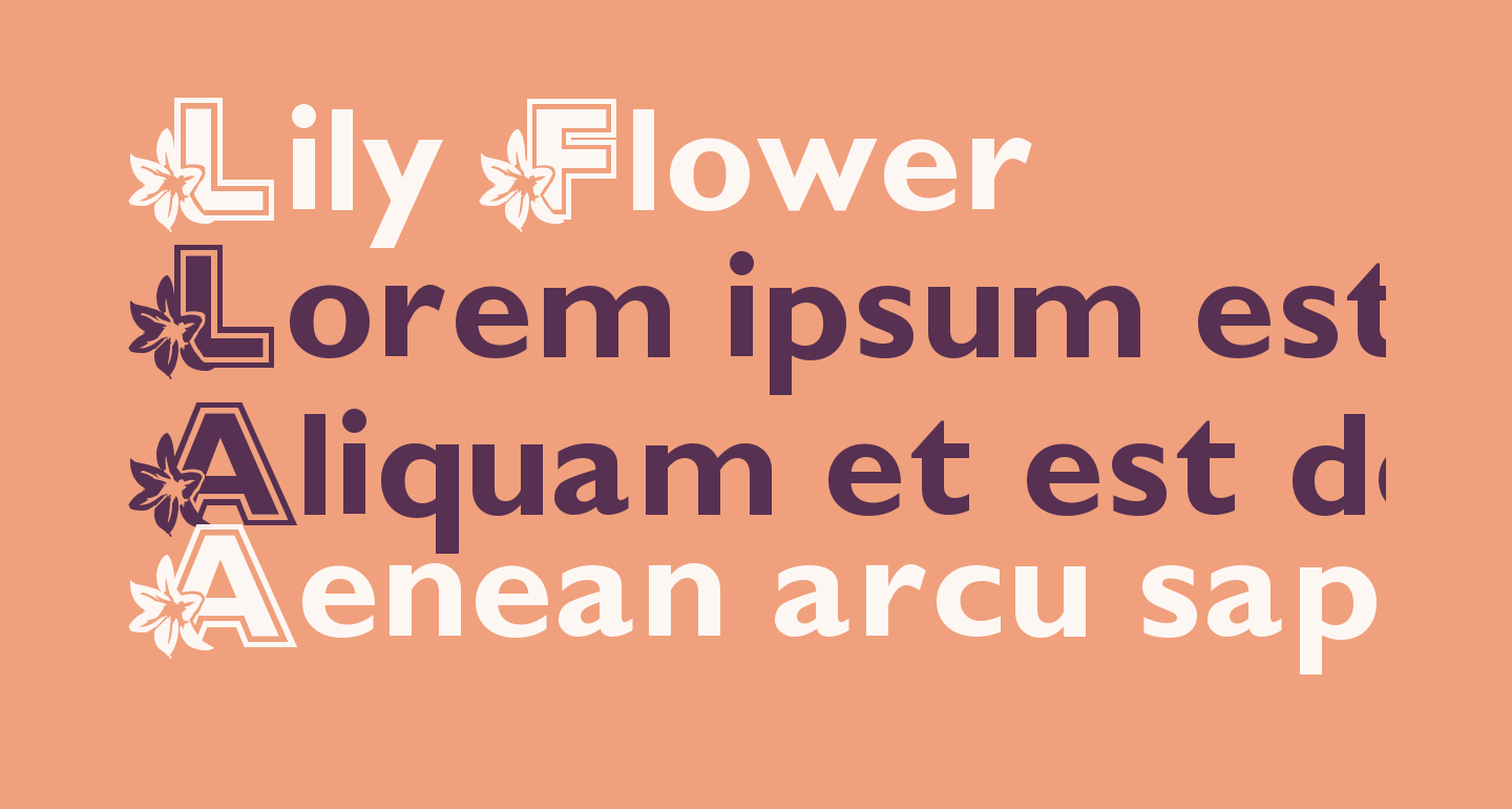 Lily Flower free Font - What Font Is