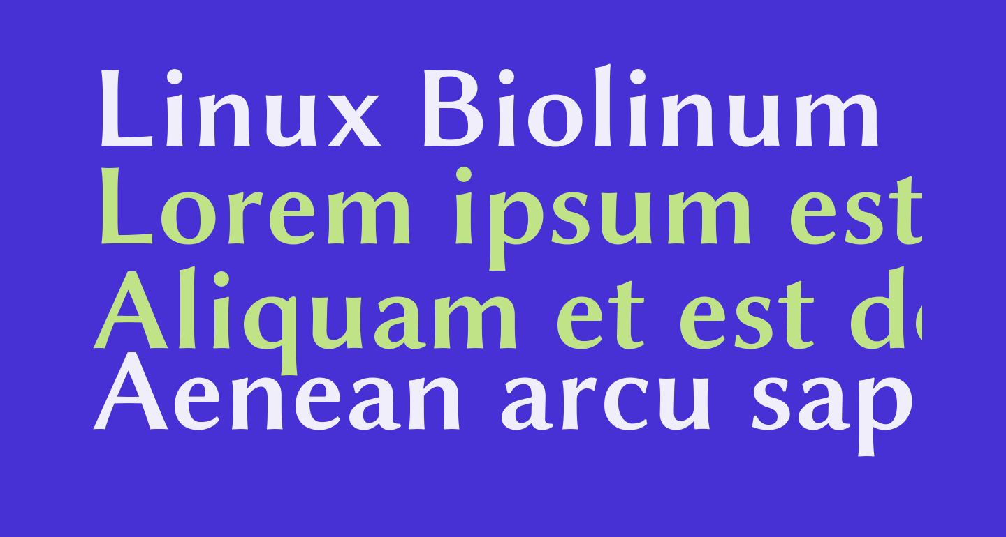 Linux Biolinum Bold free Font - What Font Is