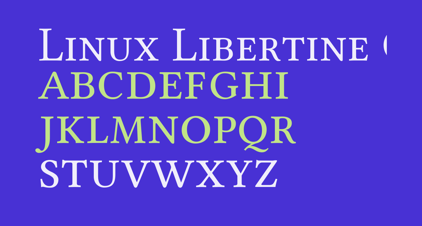 Linux Libertine Capitals free Font - What Font Is