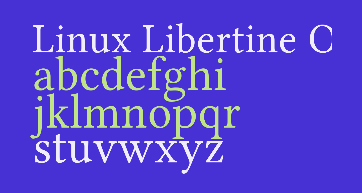 Linux Libertine O free Font - What Font Is
