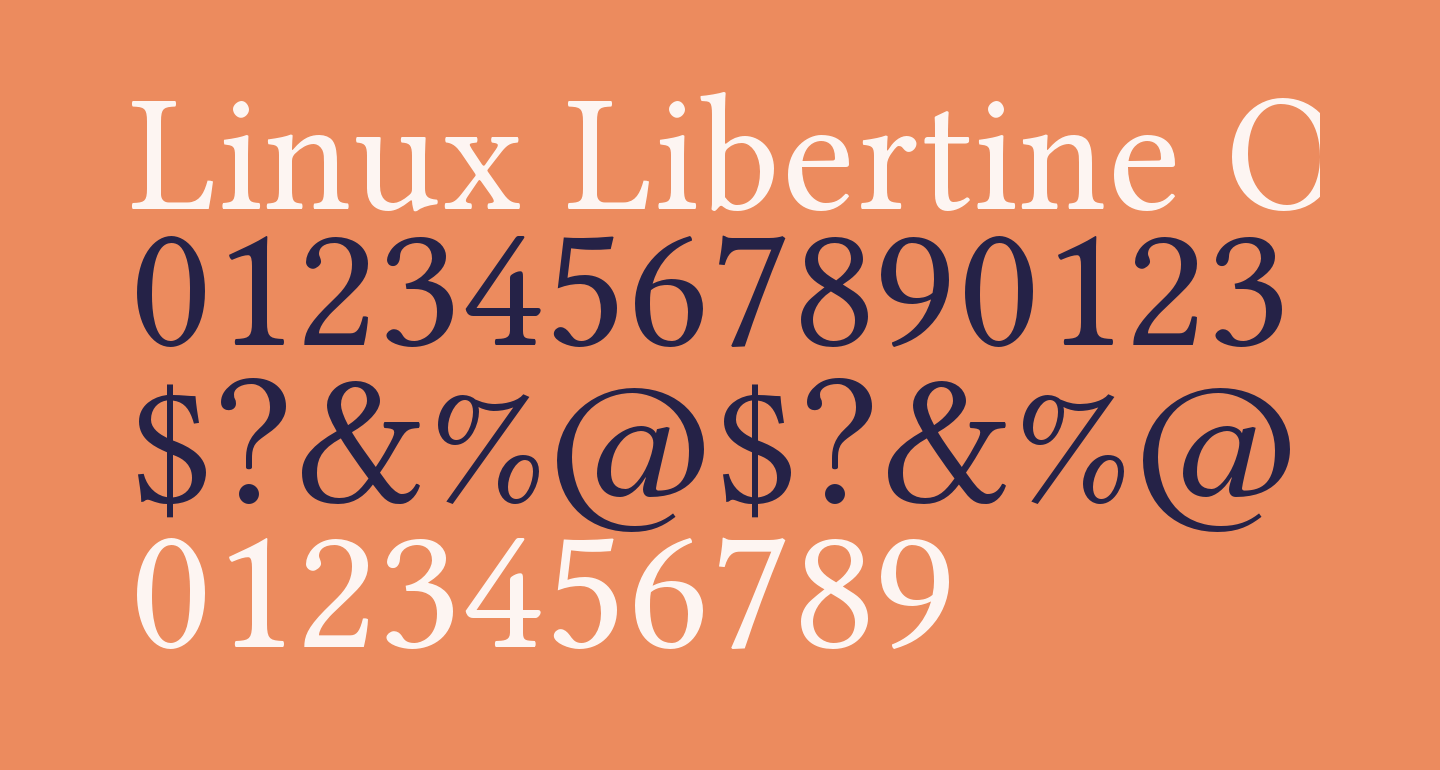 Linux Libertine O free Font - What Font Is