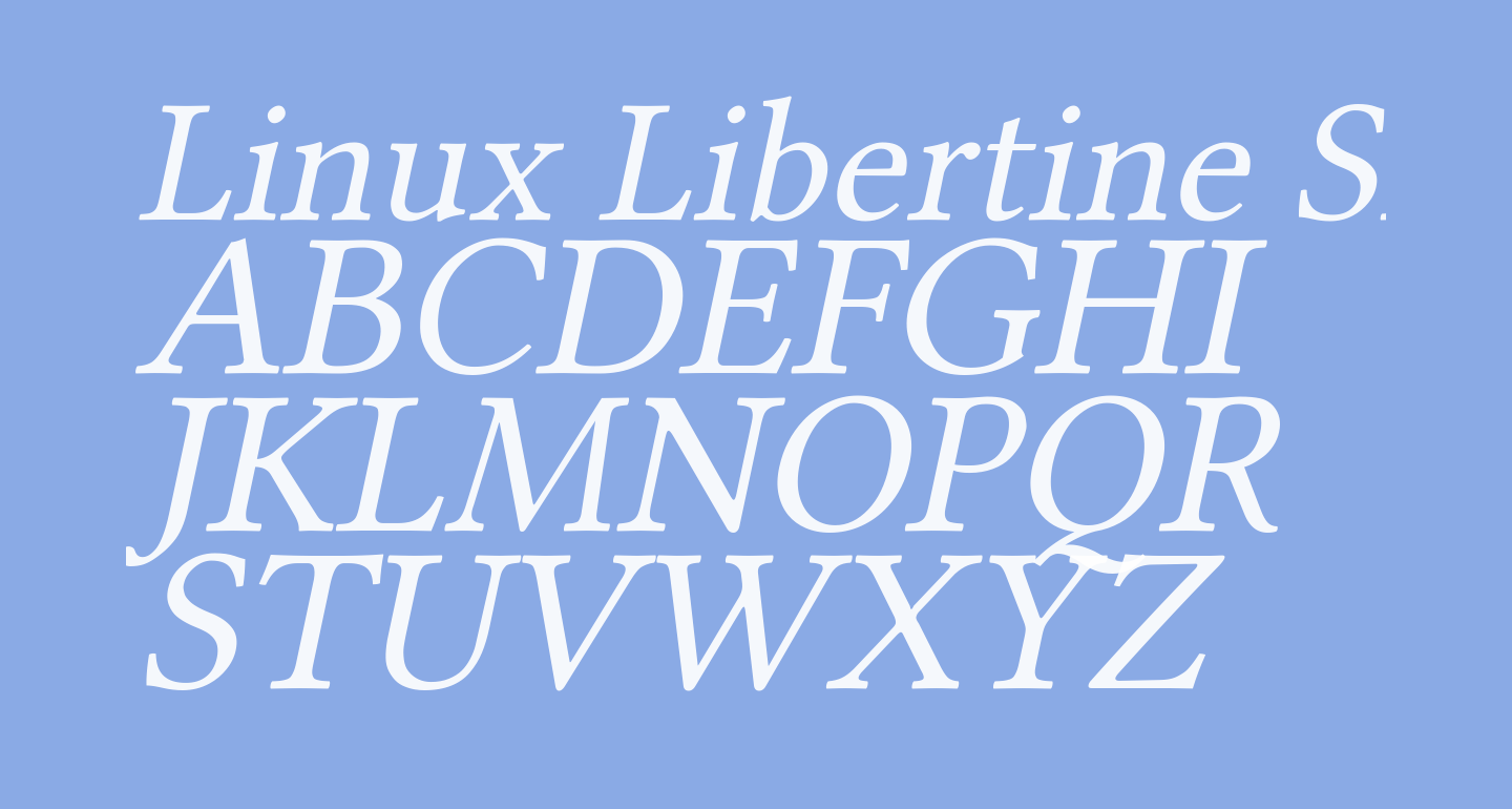 Linux Libertine Slanted free Font - What Font Is