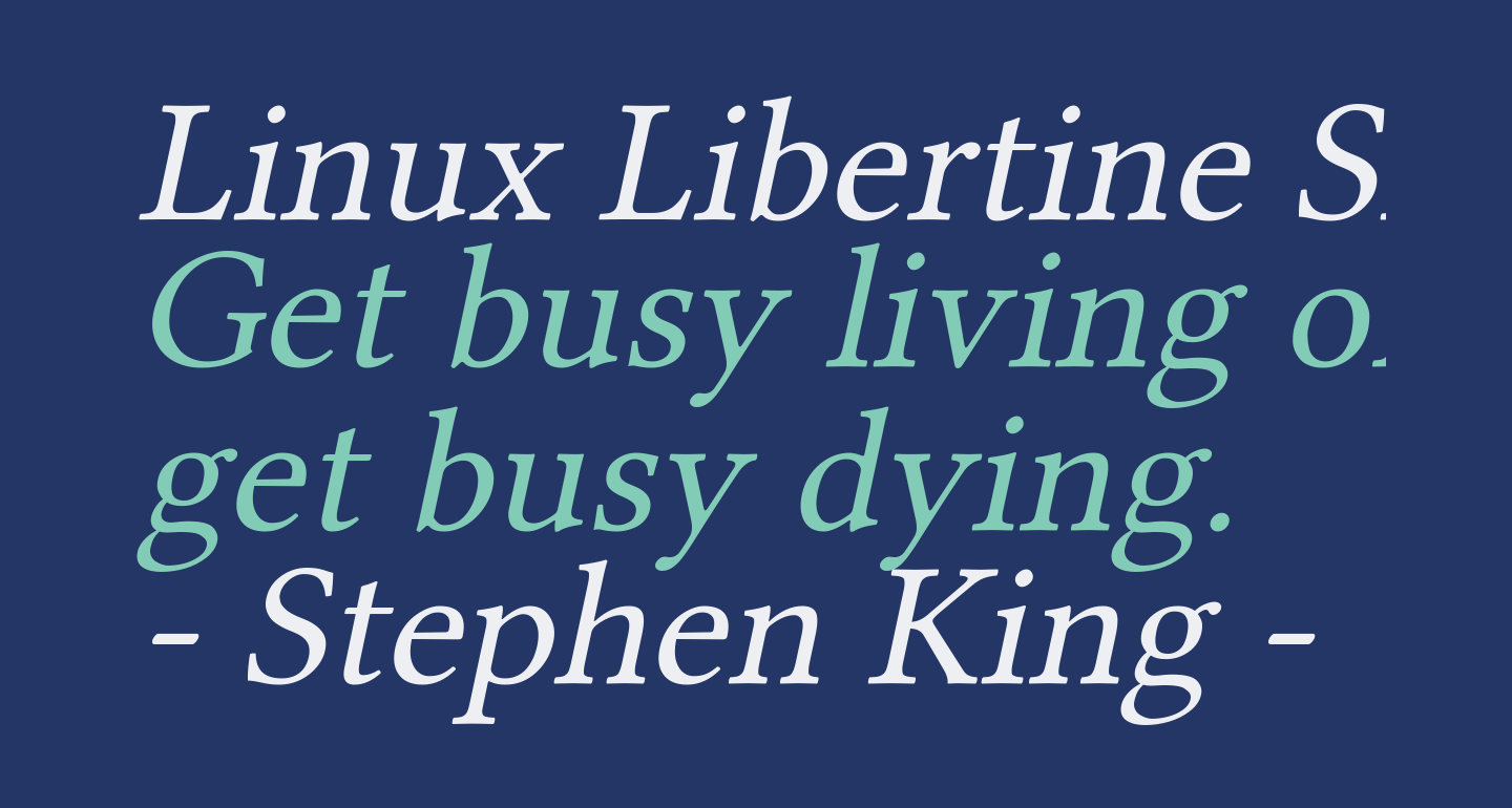 Linux Libertine Slanted free Font - What Font Is