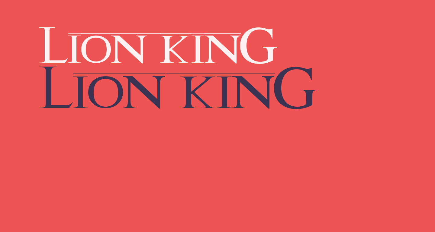 Lion kinG free Font - What Font Is