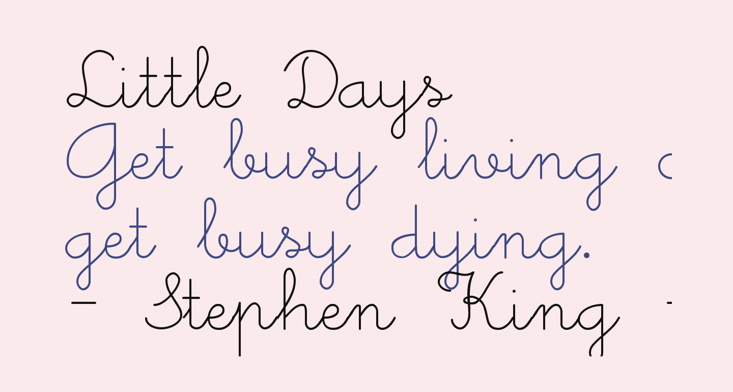 Little Days free Font - What Font Is