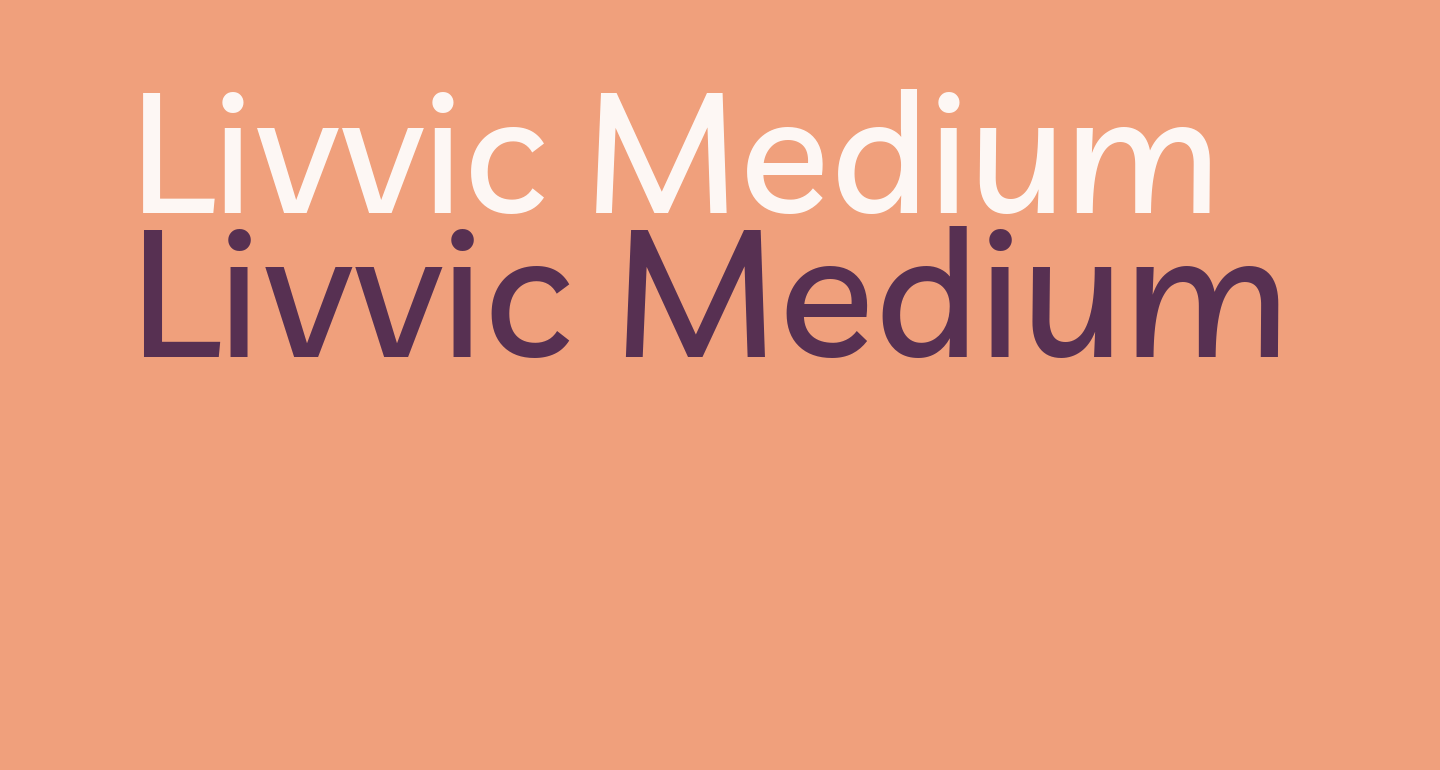 Livvic Medium free Font - What Font Is