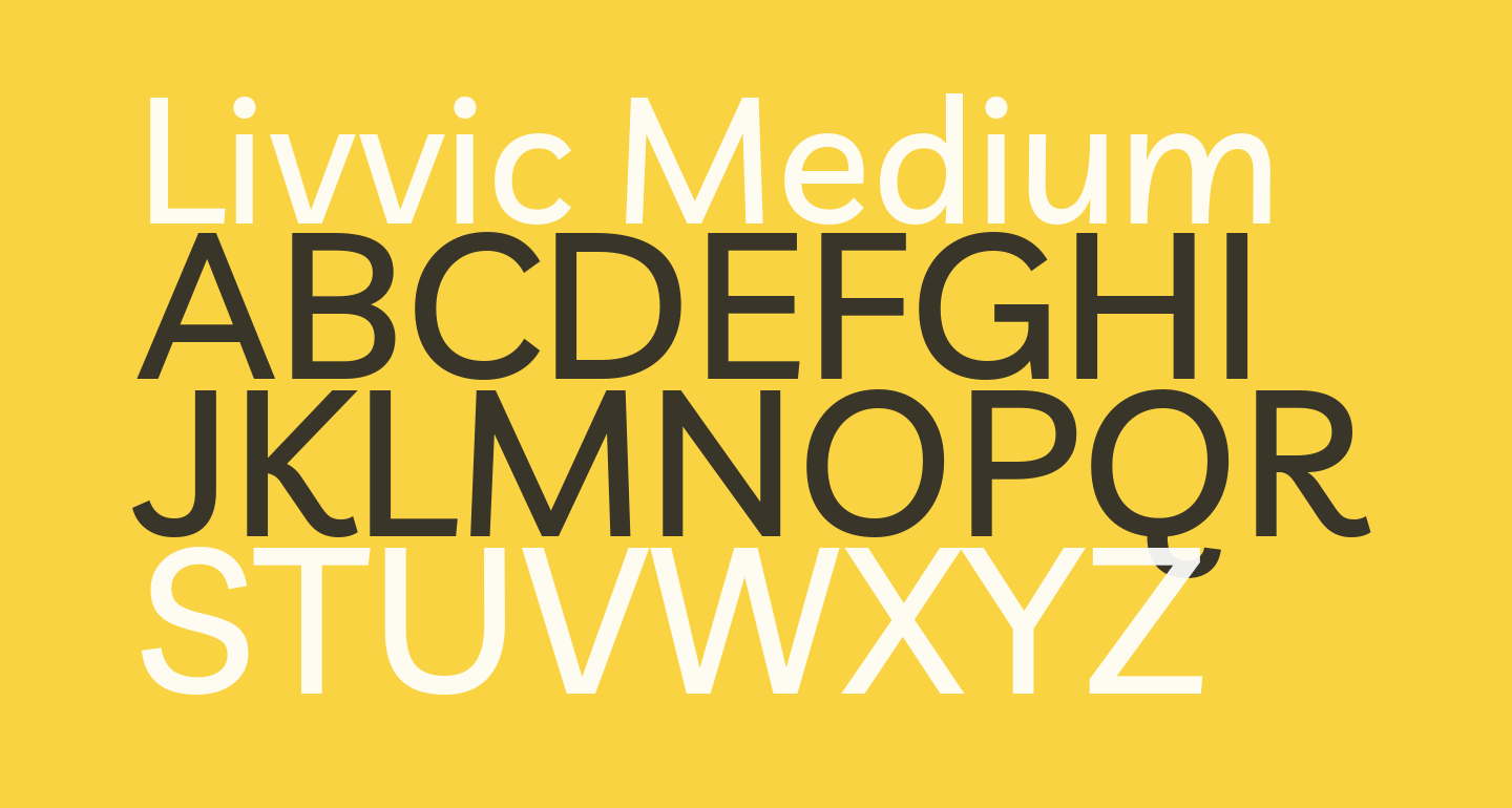 Livvic Medium free Font - What Font Is