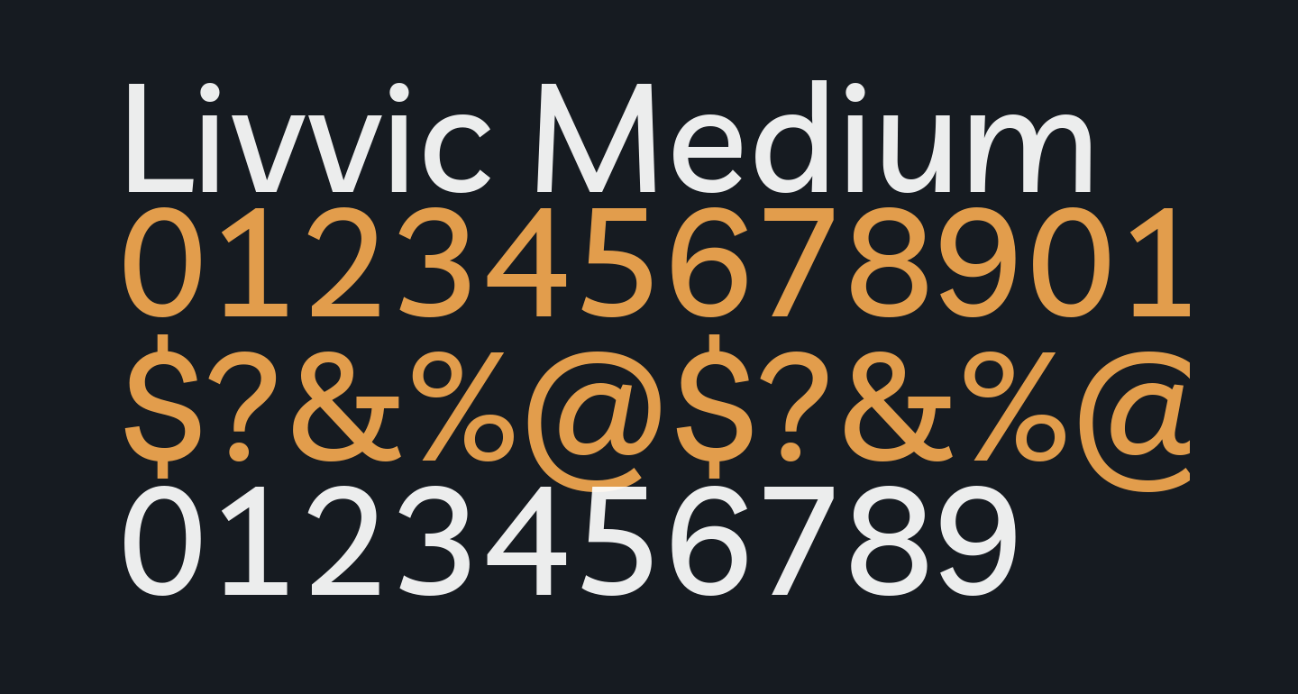 Livvic Medium free Font - What Font Is