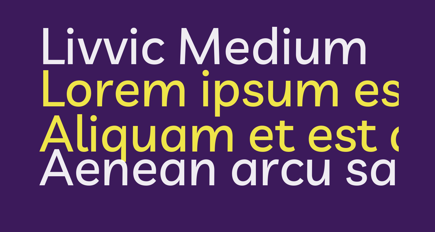 Livvic Medium free Font - What Font Is
