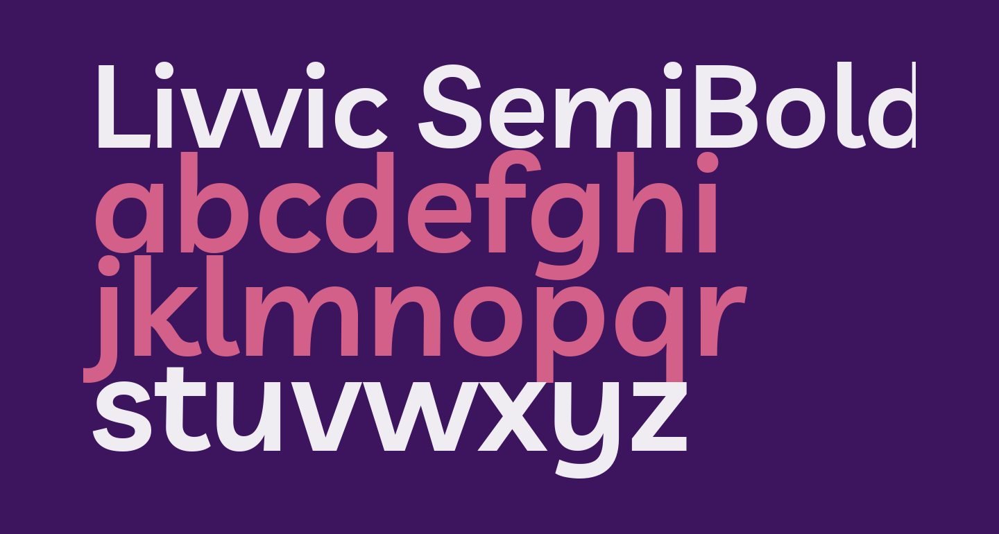 Livvic SemiBold free Font - What Font Is
