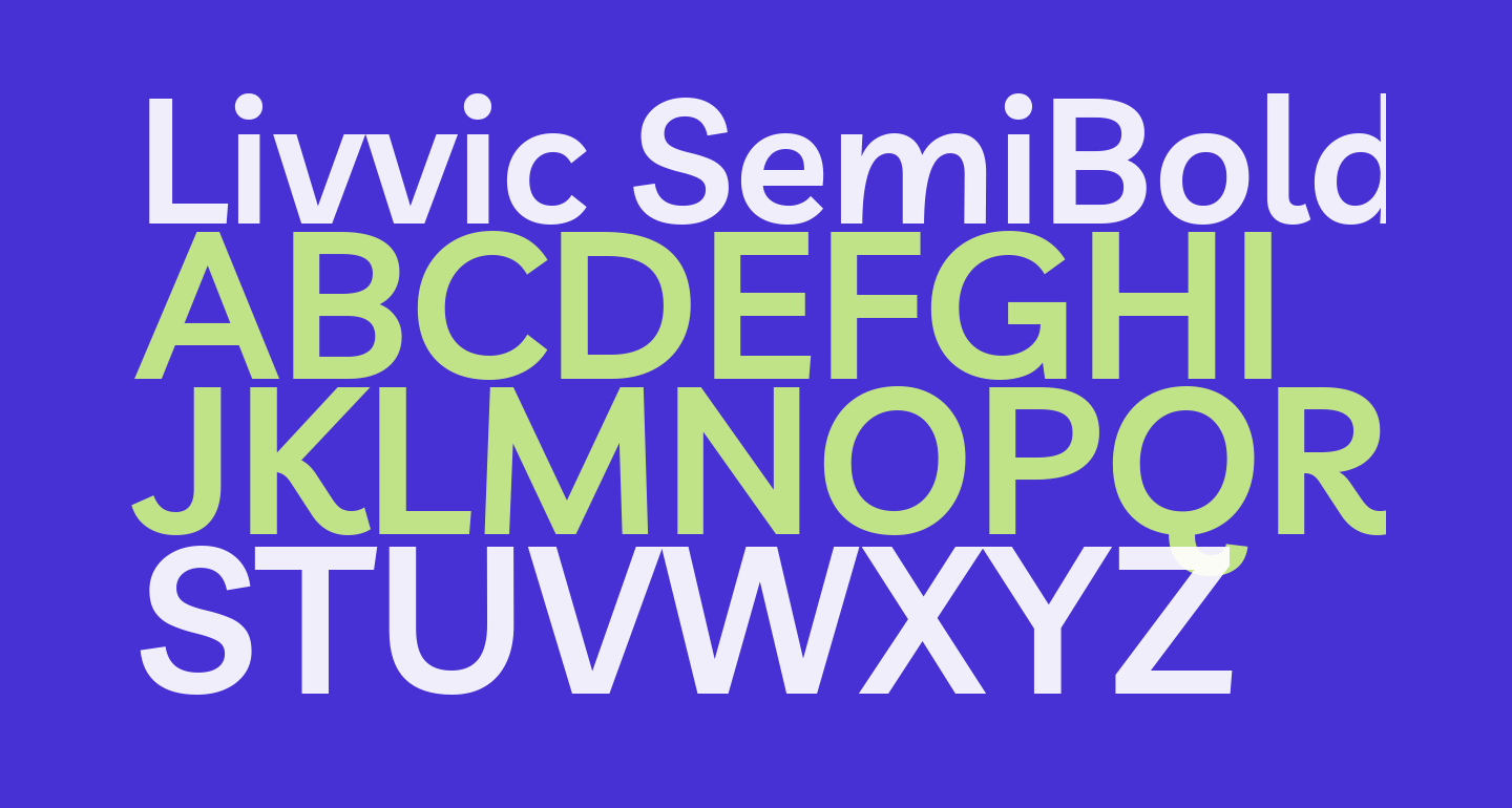 Livvic SemiBold free Font - What Font Is