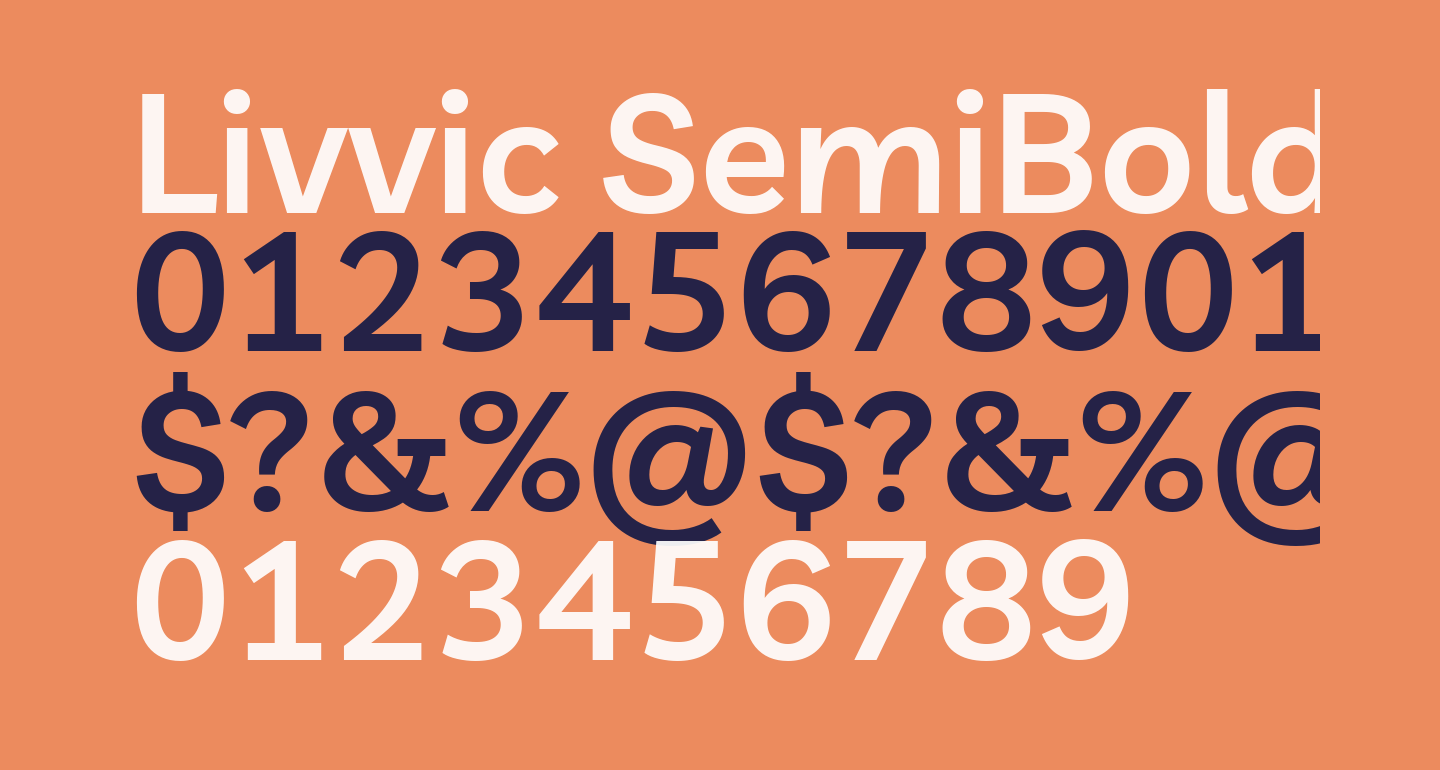 Livvic SemiBold free Font - What Font Is