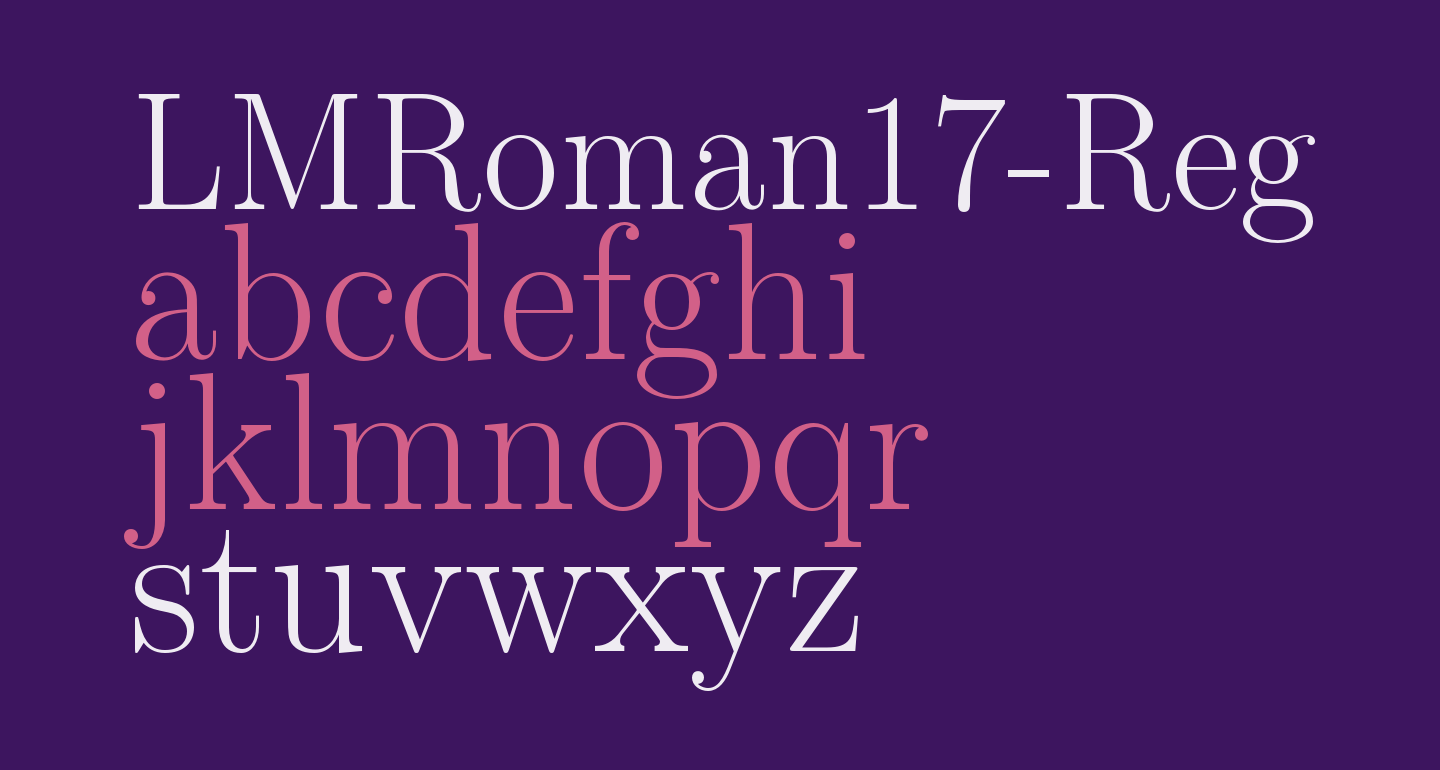 LMRoman17-Regular free Font - What Font Is