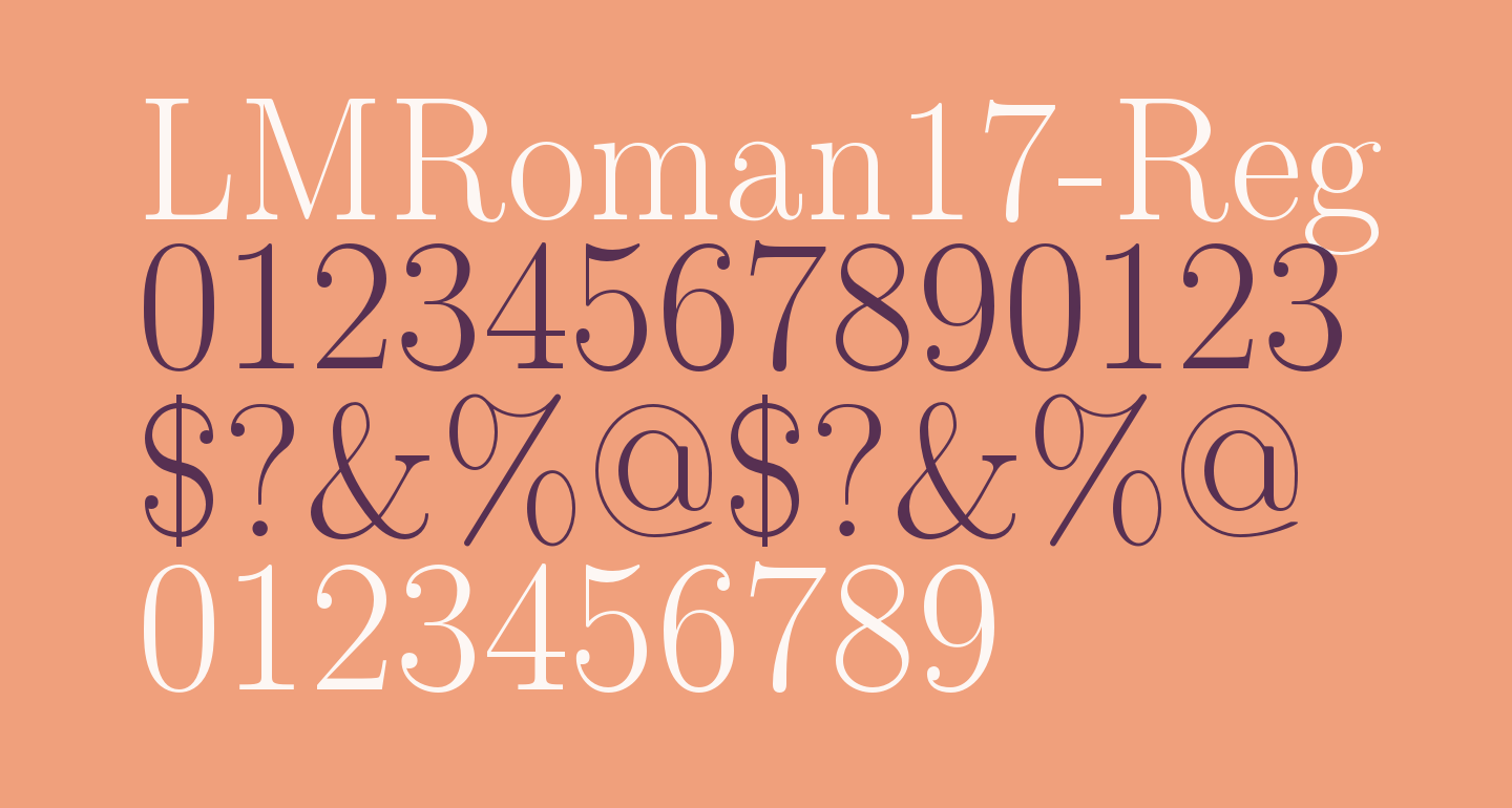 LMRoman17-Regular free Font - What Font Is